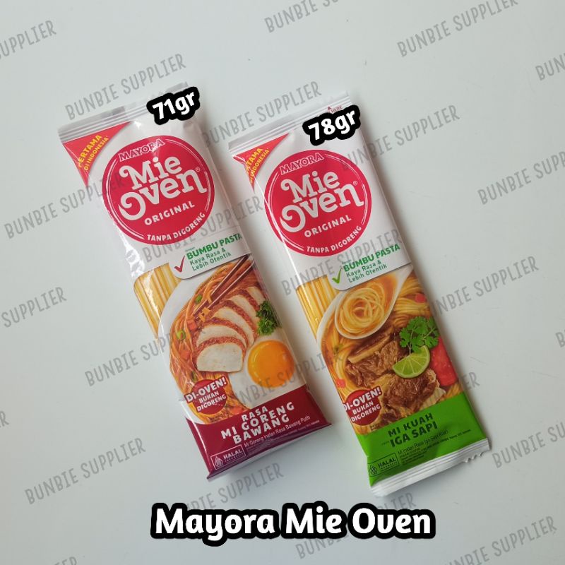 Jual Mie Oven Mayora Mi Goreng Bawang | Mi Kuah Iga Sapi (SATUAN ...
