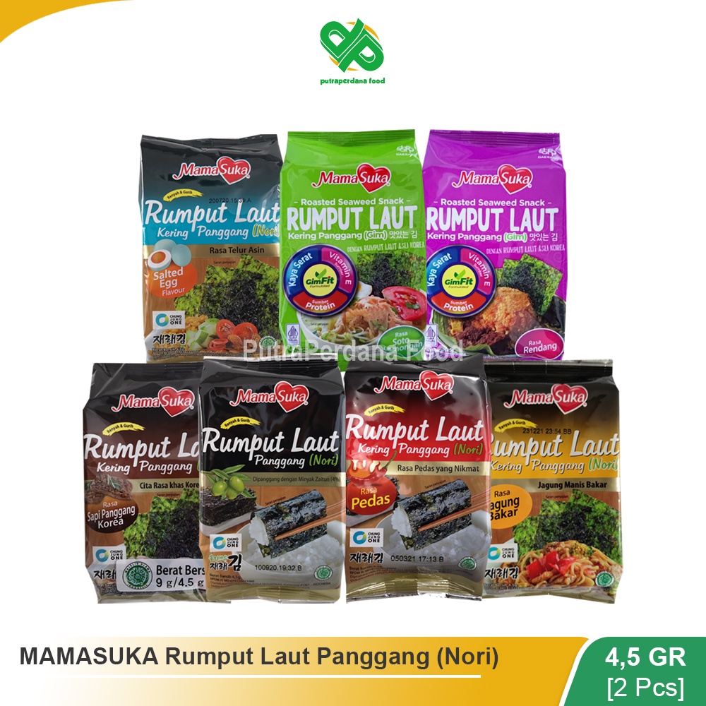 Jual MAMASUKA Rumput Laut Panggang (2 x 4,5gr) | Shopee Indonesia