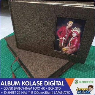 Jual Cetak Album Kolase 11R 20x30 Cover Batik/Hitam + Foto 4R FREE BOX | Shopee Indonesia