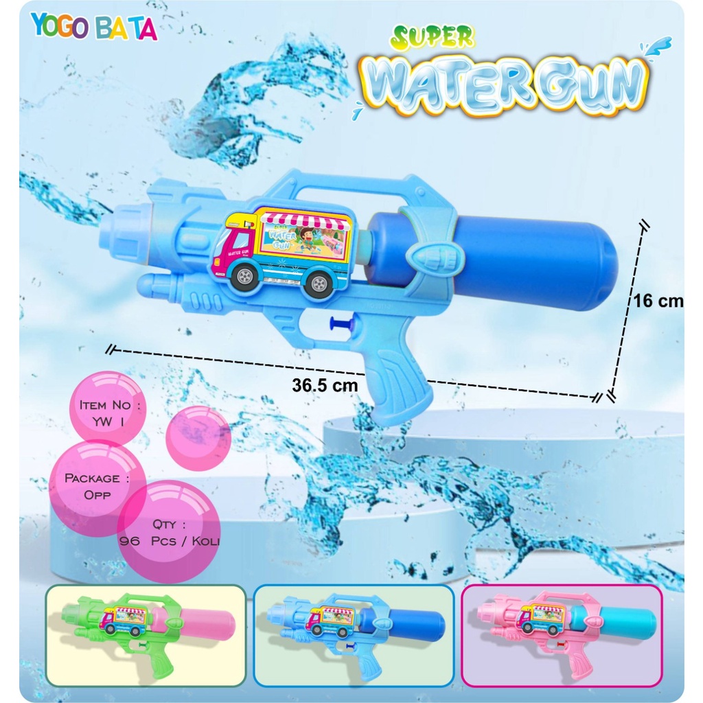 Jual YW 1 MAINAN tembak air ukuran besar gambar mobil / MAINAN SUPER ...
