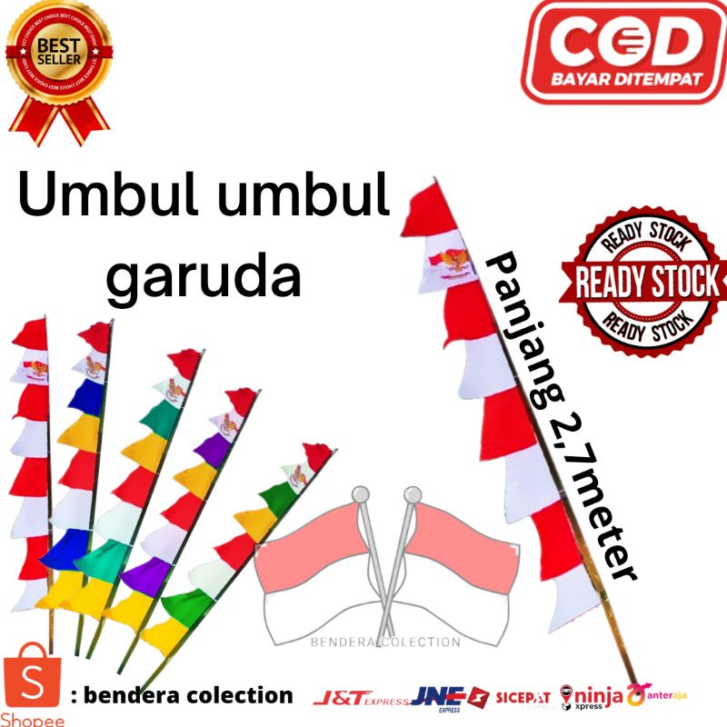 Jual BENDERA UMBUL UMBUL WARNA WARNI GARUDA | Shopee Indonesia