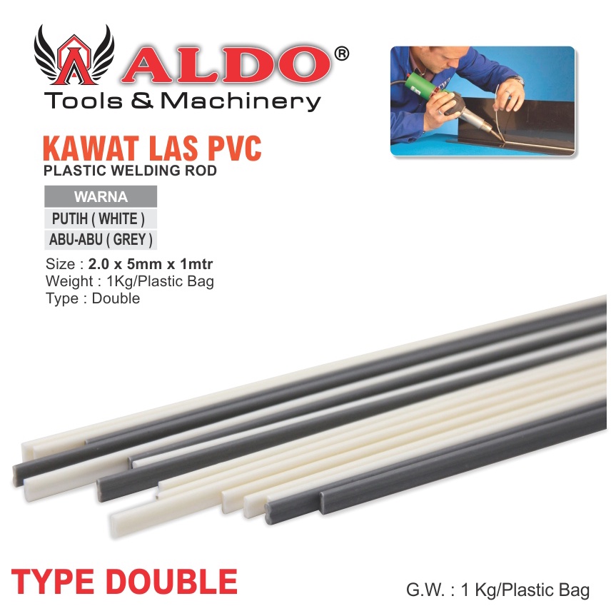 Jual KAWAT LAS PVC DOUBLE / PLASTIC WELDING ROD/ BATANG LAS PLASTIK ...