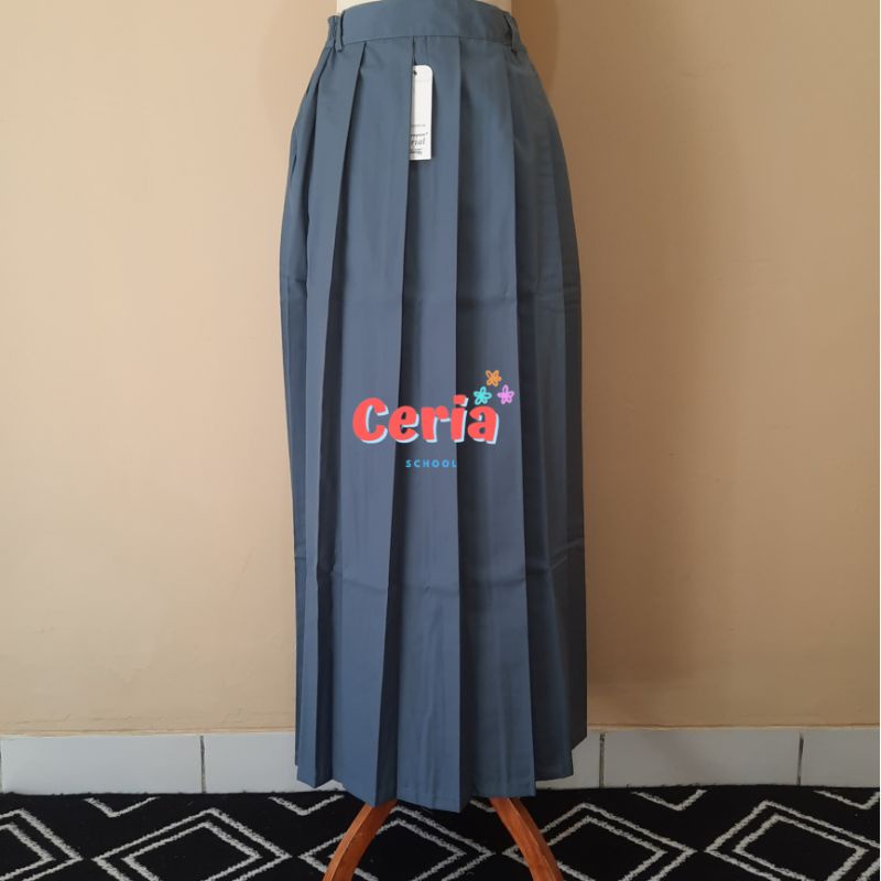 Jual Rok Sekolah Rempel Panjang ABU SMA Seragam Sekolah | Shopee Indonesia