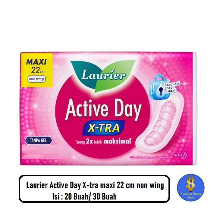Jual Laurier Active Day x-tra Maxi 22 cm Non Wing-Pembalut Wanita ...