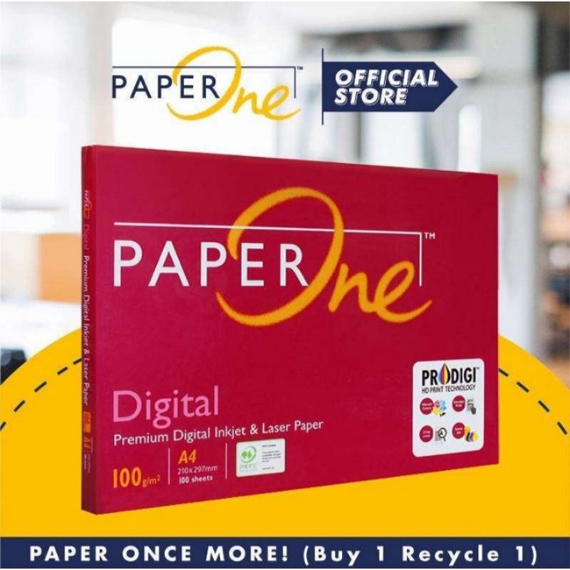 Jual paperone kertas A4 100gr digital retail pack (100 lembar) kertas ...