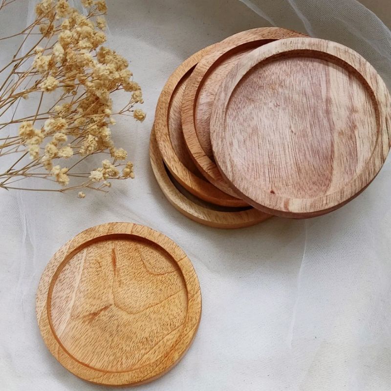 Jual coaster kayu alas foto properti foto brozetta | Shopee Indonesia