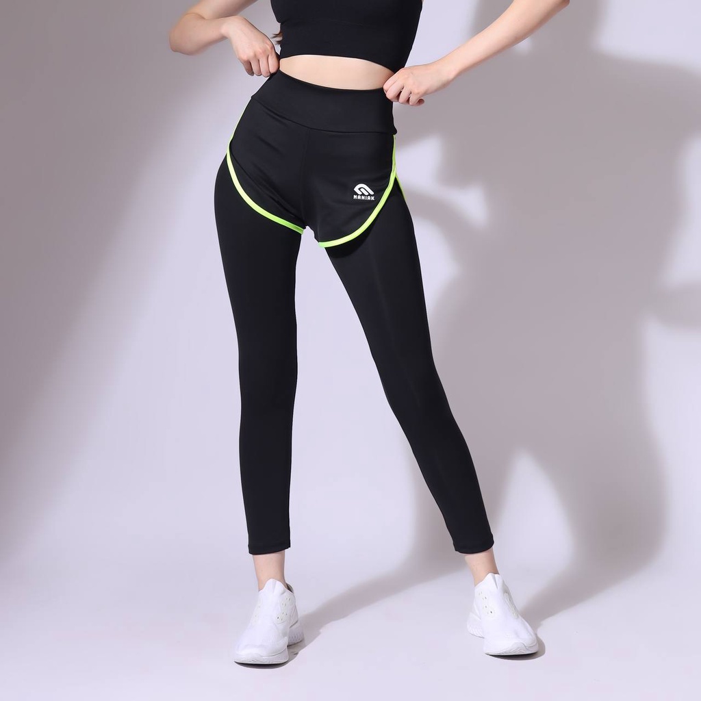 Jual MANIAK Celana Legging HotPants 2in1 Wanita Sporty Gym Zumba ...