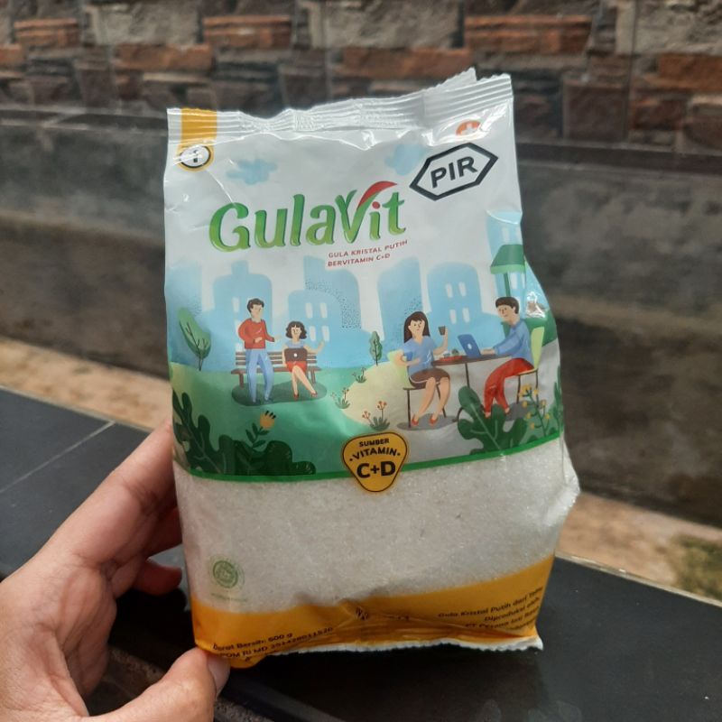 Jual GulaVit PIR 500g Kristal Putih Bervitamin C + D 1/2kg Dari Asal ...