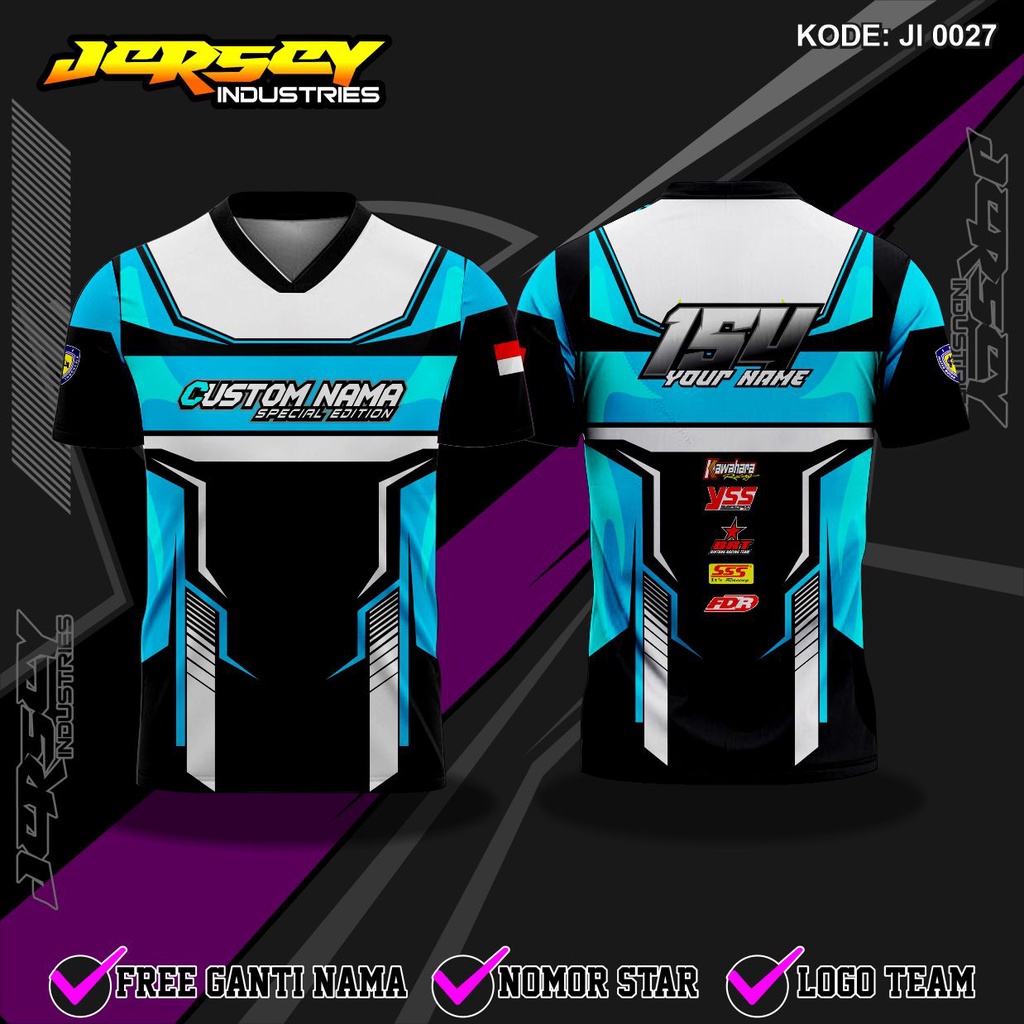 Jual Custom Jersey Team Racing Balap Full Printing, Kaos Jersey Racing ...