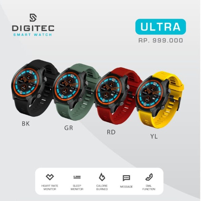 Jual JAM SMARTWATCH SMART WATCH DIGITEC ULTRA ANDROID / IPHONE ORIGINAL ...
