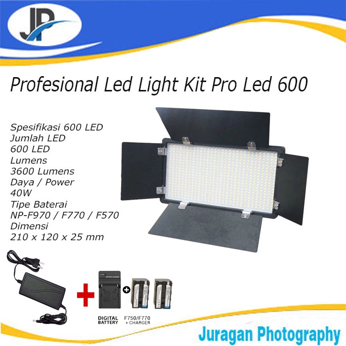 Jual Profesional Led Light Kit Pro Led 600 - Lampu Led Pro 600 | Shopee ...