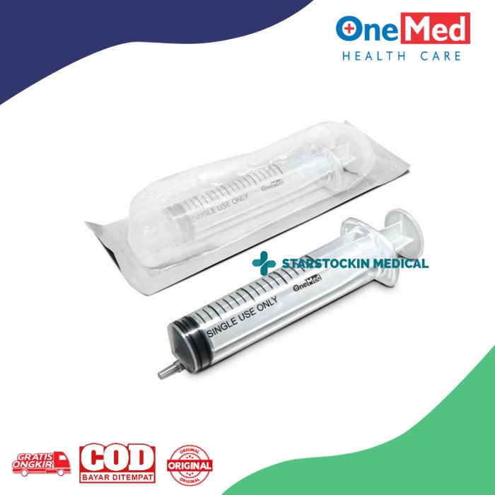 Jual Spuit 20 cc Onemed Spoit Syringe Eccentric Tip Lubang Samping Pcs ...