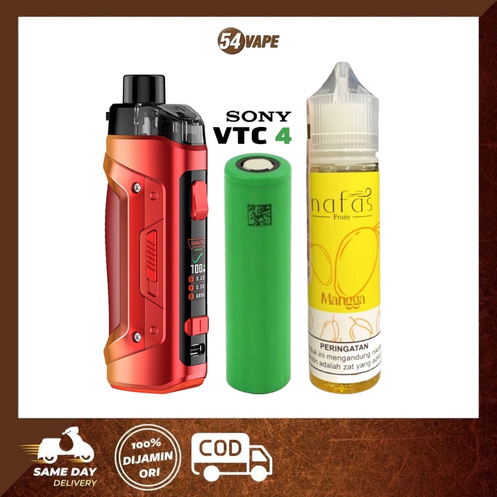 Jual Geekvape Aegis Boost Pro 2 Kit 100W + Battery VTC 4 + Liquid Nafas ...