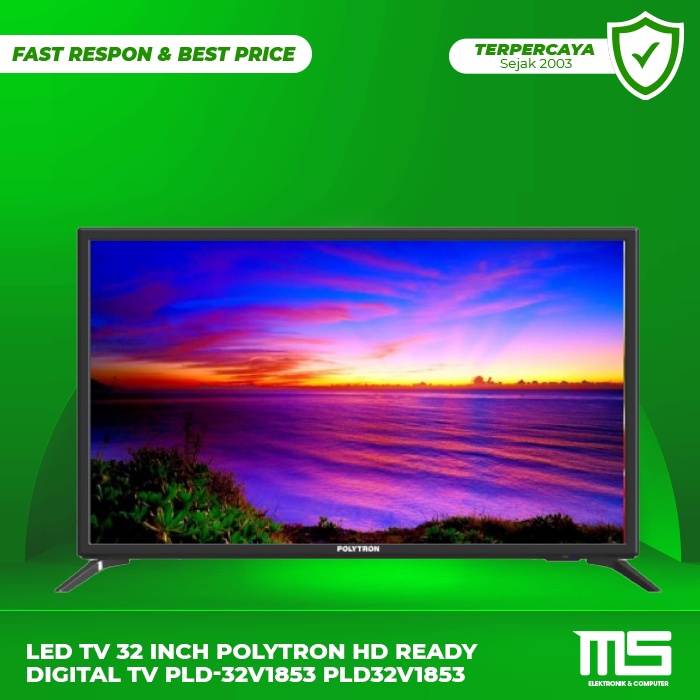 Jual LED TV 32 Inch Polytron HD Ready Digital TV PLD-32V1853 PLD32V1853 | Shopee Indonesia
