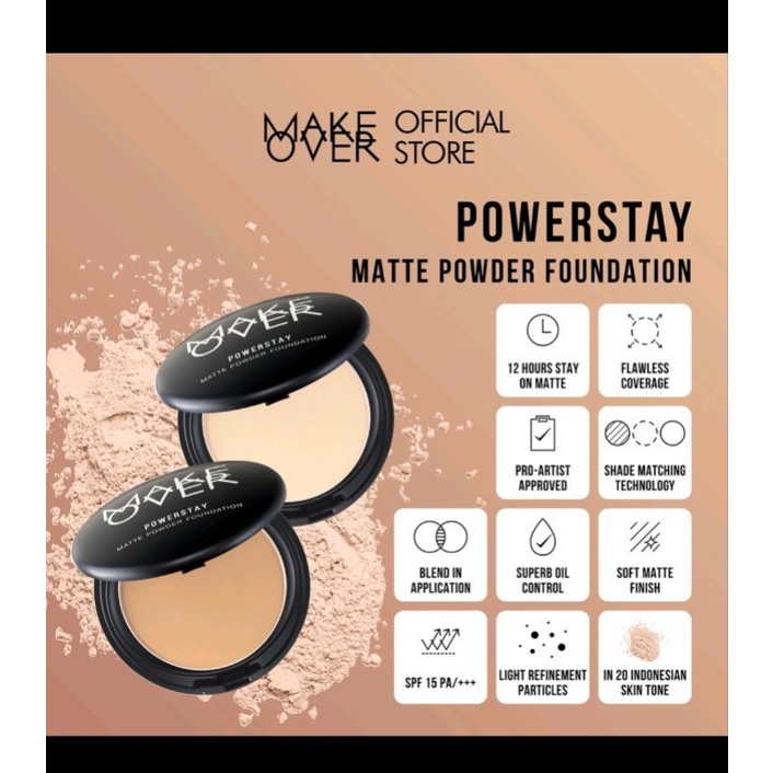Jual MAKEOVER Powerstay Matte Powder Foundation | Shopee Indonesia
