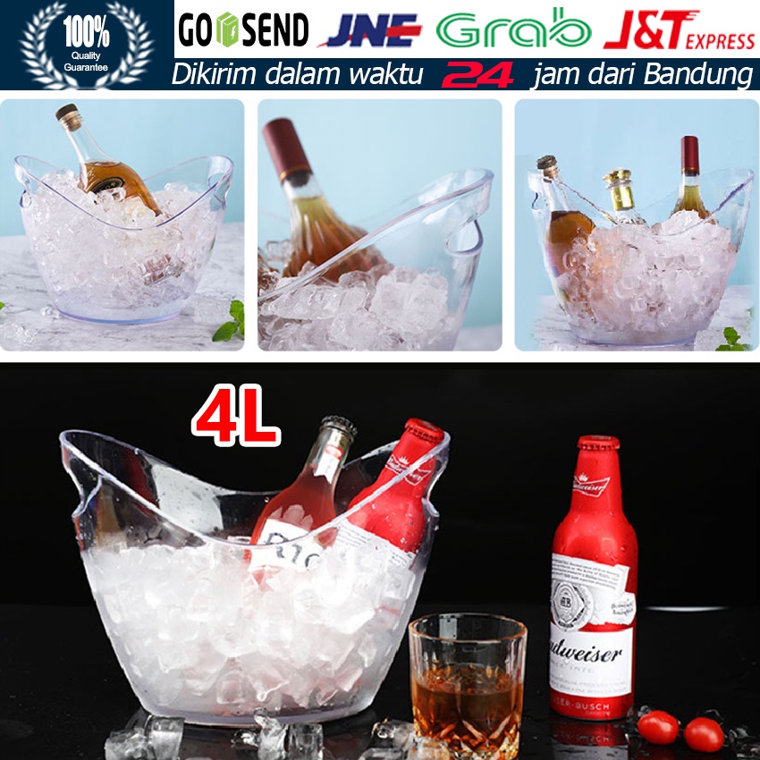Jual Ice Bucket 4.0L Tempat Ember Es Batu Wine Bucket Acrylic Bening ...
