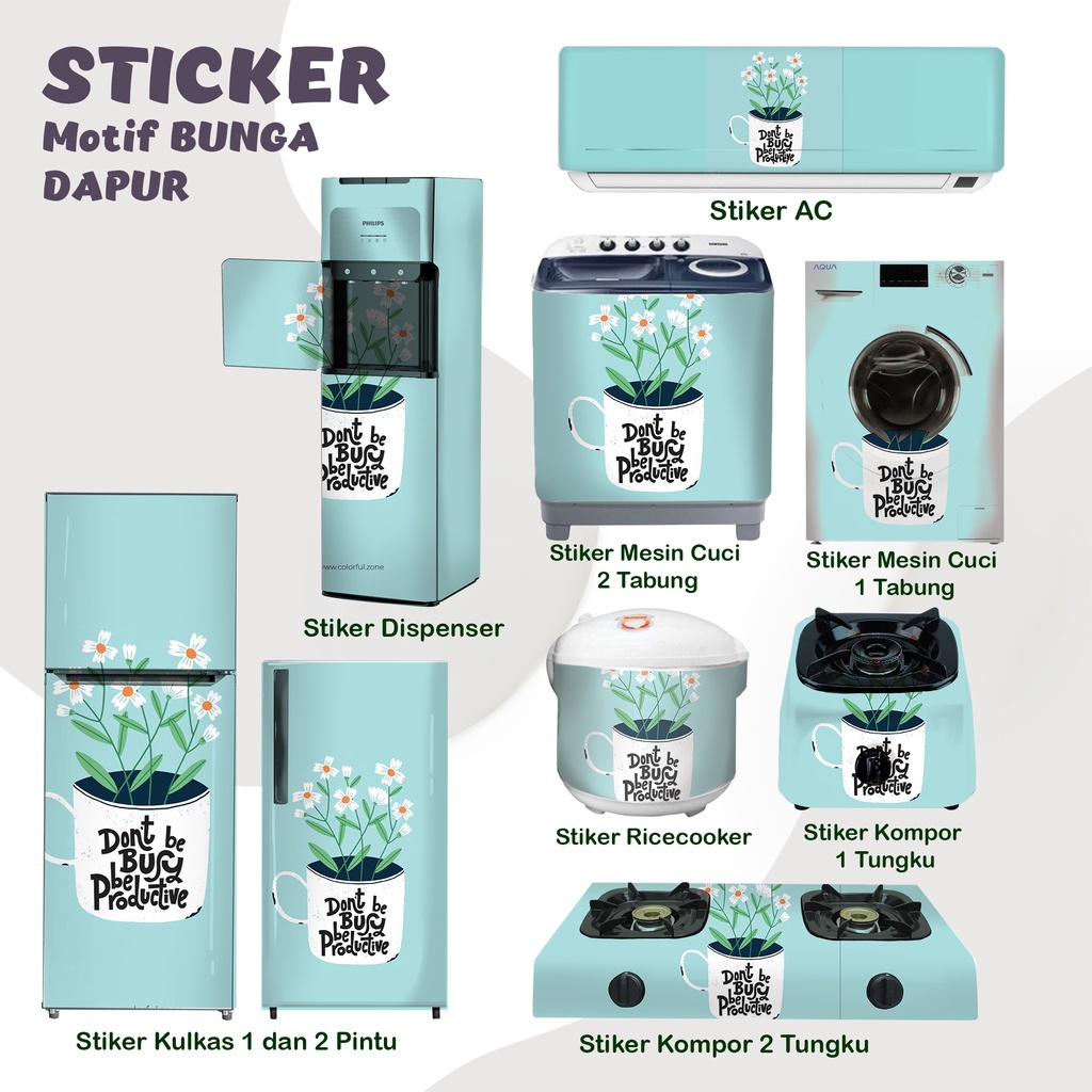 Jual Stiker kulkas kompor mesin cuci 1 2 pintu tabung mata Rice Cooker ...