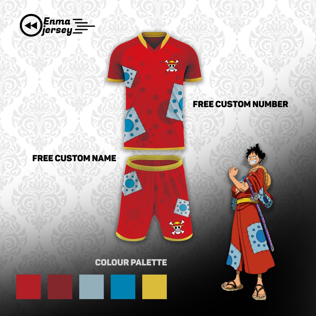Jual ENMA Jersey Anime One Piece Luffy Wano Kuni | Shopee Indonesia