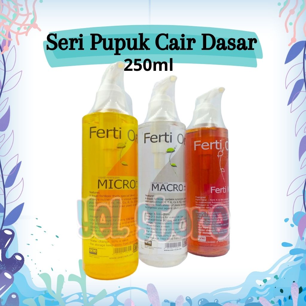 Jual Pupuk Cair FERTI ONE MACRO, MICRO, FERTI K 250ml Aquascape ...