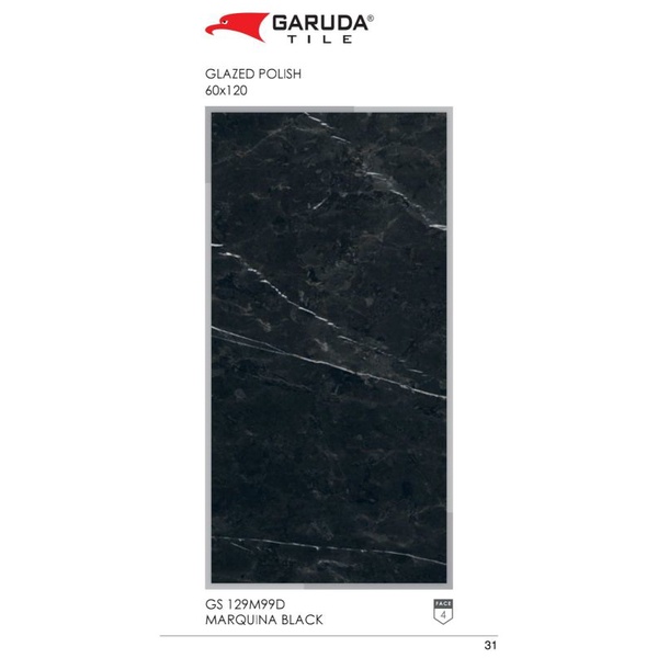 Jual Granite lantai 60x120 Marquina black / Garuda tile/ glossy/kw-1 ...