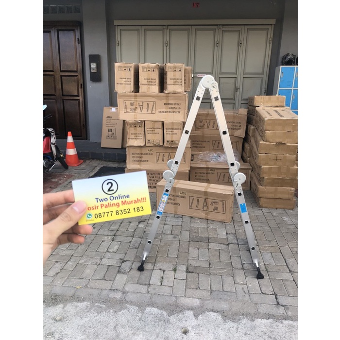 Jual TANGGA LIPAT MULTIFUNGSI AMG 3,7 METER / TANGGA ALUMINIUM 3.7METER ...