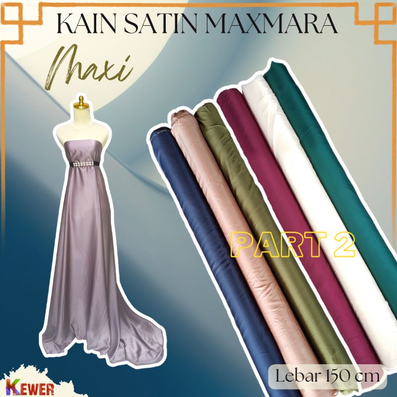 Jual Bahan Kain Satin Maxmara Maxi kain satine sateen saten halus ...