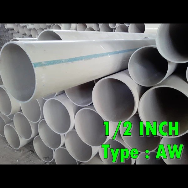 Jual PIPA PVC AW 1/2 INCH PANJANG 1 METER | Shopee Indonesia