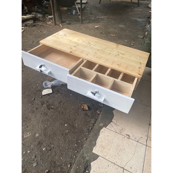 Jual TERMURAH LACI KASIR ATAU CASH DRAWER DARI KAYU PLUS KUNCI 2 LACI ...