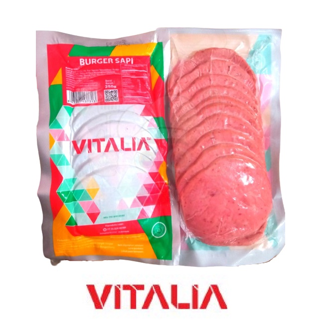 Jual Vitalia Burger Sapi Daging Ham Sapi 250g | Shopee Indonesia
