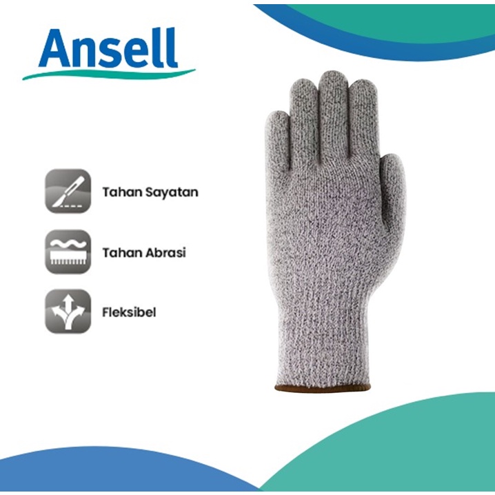 Jual Ansell Edge 48-700 Sarung Tangan Safety Anti Sayat Cut Resist ...