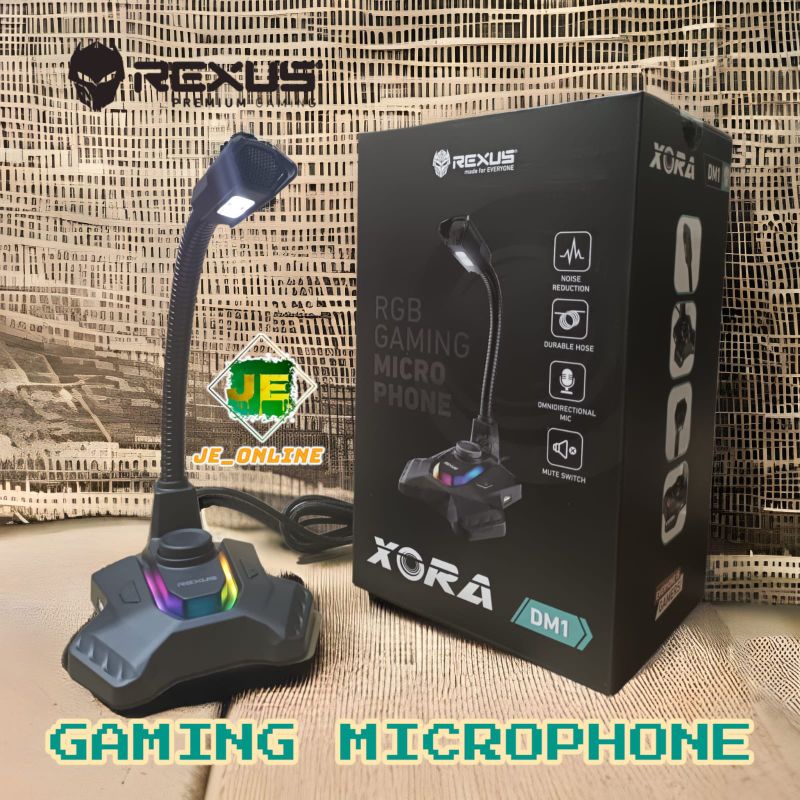 Jual Rexus Xora DM1 Gaming microphone with RGB | Shopee Indonesia
