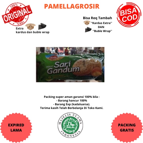 Jual TERLARIS BISKUIT ROMA SARI GANDUM ROLL 149 GRAM - (1 DUS ISI 20 ...
