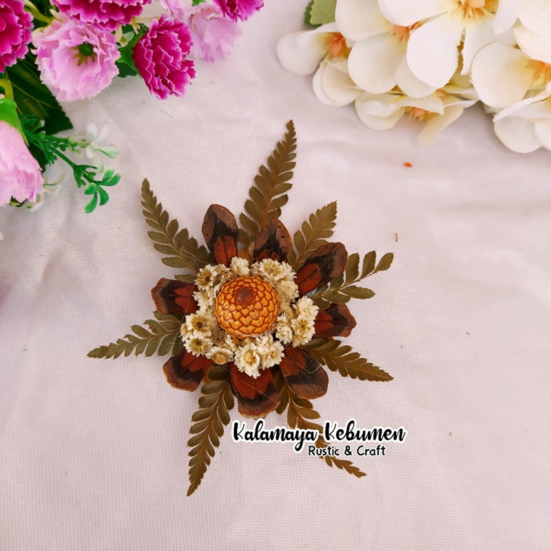 Jual Charm Rose Pine Rangkaian Bunga Kebutuhan Mahar Bunga Kering ...