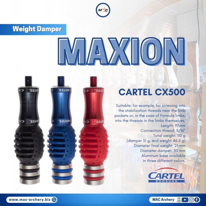 Jual Damper stabilizer Cartel CX 500 & Weight peredam getaran busur ...