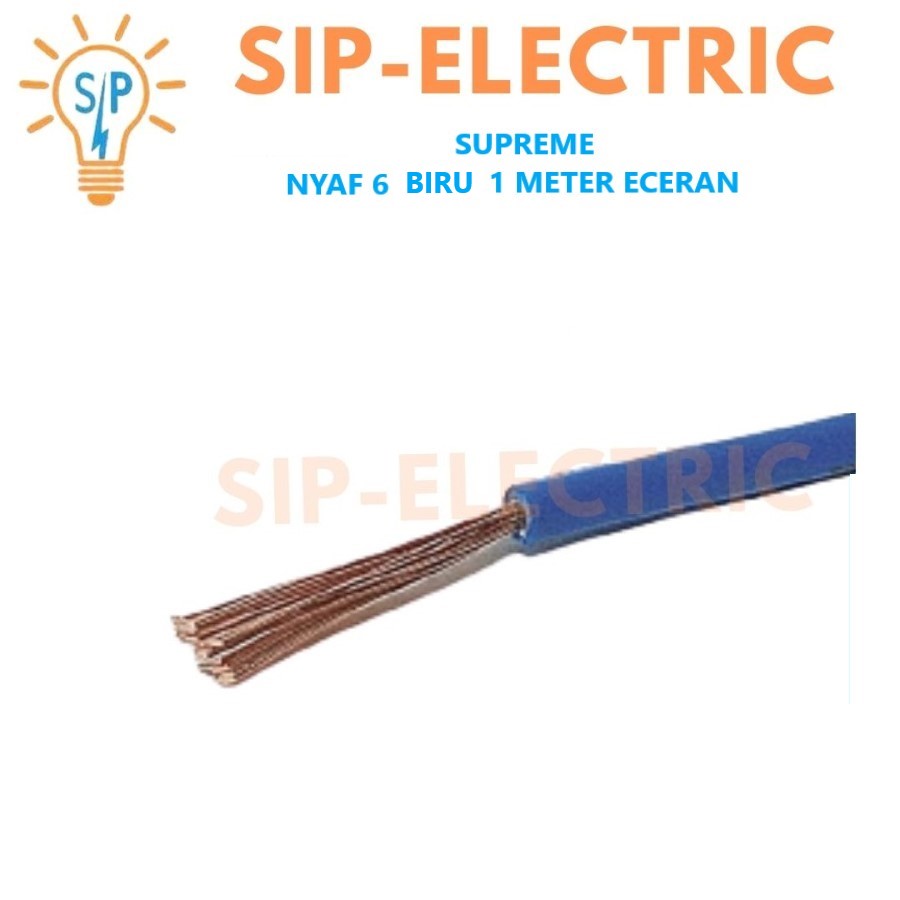 Jual KABEL SUPREME NYAF 6 MM BIRU ECERAN / SUPREME NYAF 6MM ORIGINAL | Shopee Indonesia