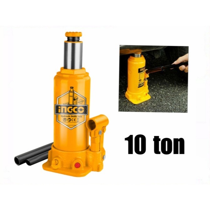 Jual Ingco HBJ1002 Dongkrak Botol 10 Ton Hydraulic Bottle Jack HBJ 1002 ...