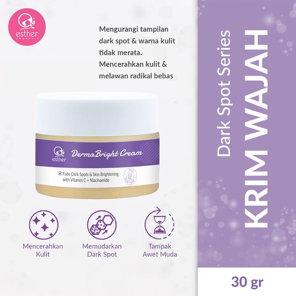 Jual Esther Dermabright Cream 30gr - Cream Vitamin C Niacinamide Brightening Mencerahkan Cream ...
