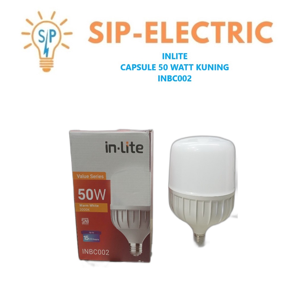 Jual INLITE LAMPU LED 50W KUNING 3000K IN LITE VALUE SERIES CAPSUL 50 ...