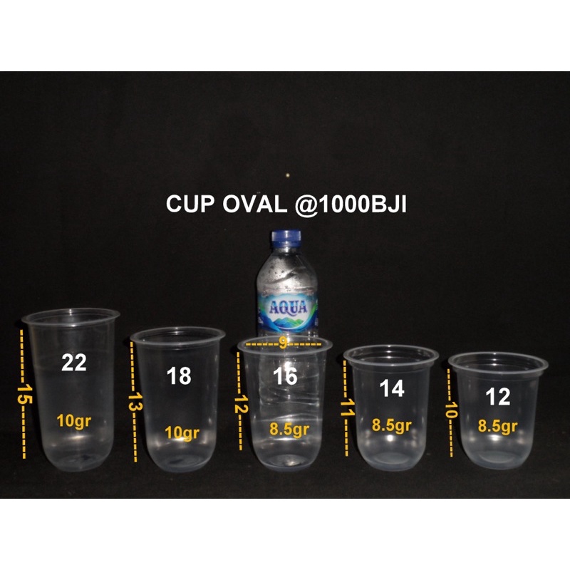Jual cup oval merk merak ukuran 14/16/18/22oz | Shopee Indonesia
