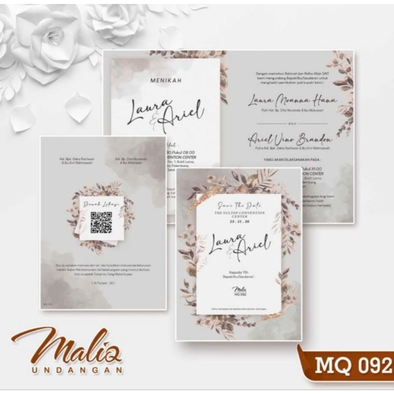 Jual Maliq 92 Blangko Undangan Nikah Ultah Khitan Terbaru | Shopee ...