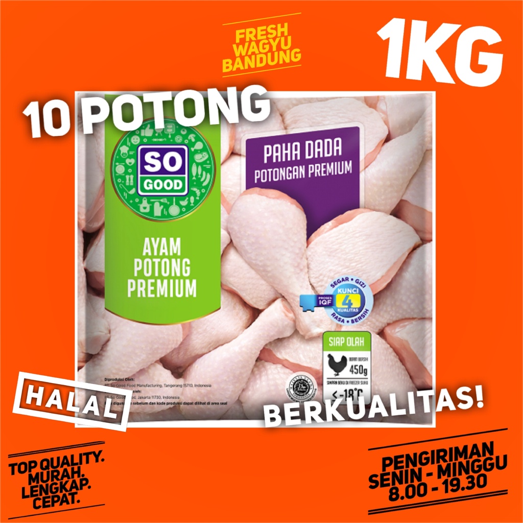 Jual SO GOOD PAHA DADA AYAM POTONG 10 POLOS CHICKEN HALAL SOGOOD 1KG ...