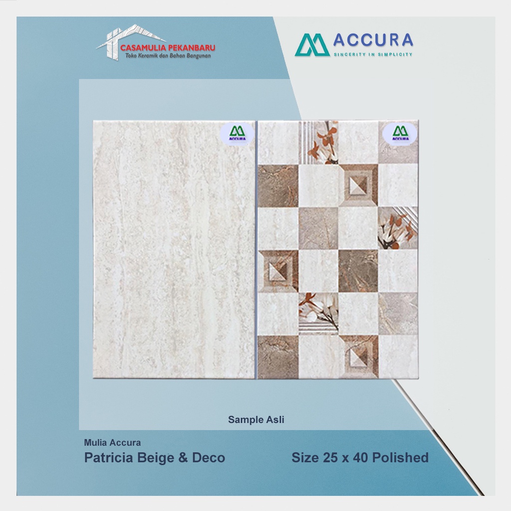 Jual Keramik Dinding Kilat Mulia Accura 25x40 Patricia Beige KW 1 | Shopee Indonesia