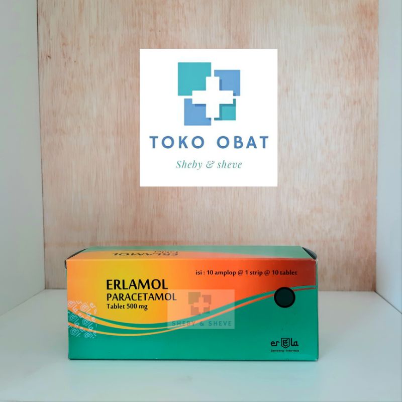 Jual erlamol paracetamol 500mg box | Shopee Indonesia