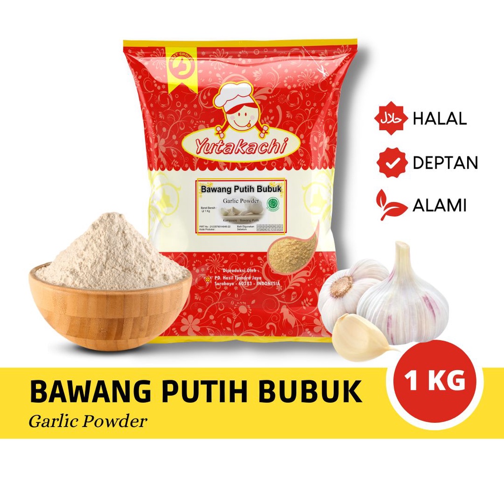Jual Murni Bawang Putih Bubuk 1Kg Yutakachi / Garlic Powder / Bumbu ...