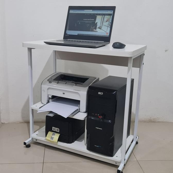 Jual MEJA KOMPUTER BESI MEJA LAPTOP DESKTOP MULTIFUNGSI PRINTER MURAH ...