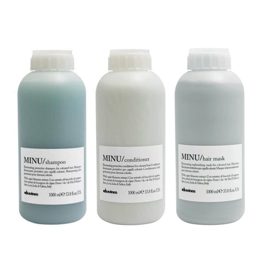 Jual Davines Minu Shampoo + Conditioner + Hair Mask 1000ml | Shopee ...