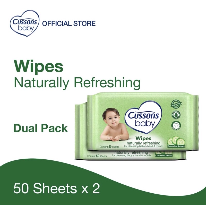 Jual Cussons Tissue Basah Naturally Refreshing 50s (Twin Pack) | Shopee ...