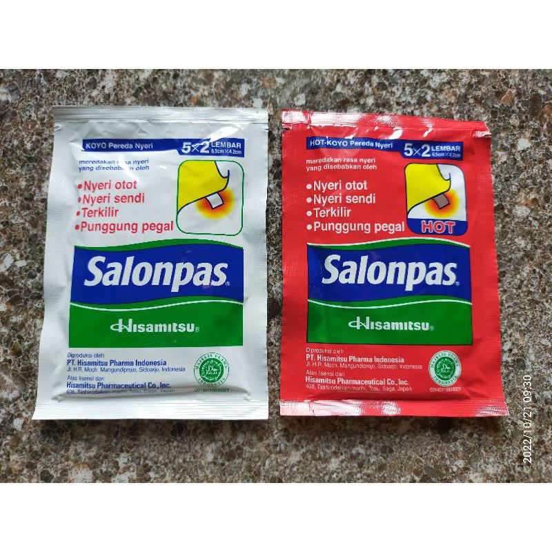 Jual Salonpas Koyo Pereda Nyeri Hijau / Merah Hot Koyo Panas Per Sachet ...