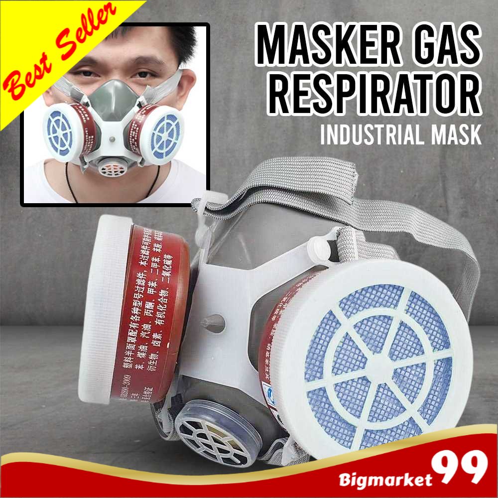 Jual Masker Gas Respirator Industrial Mask untuk di Pabrik / Industri ...