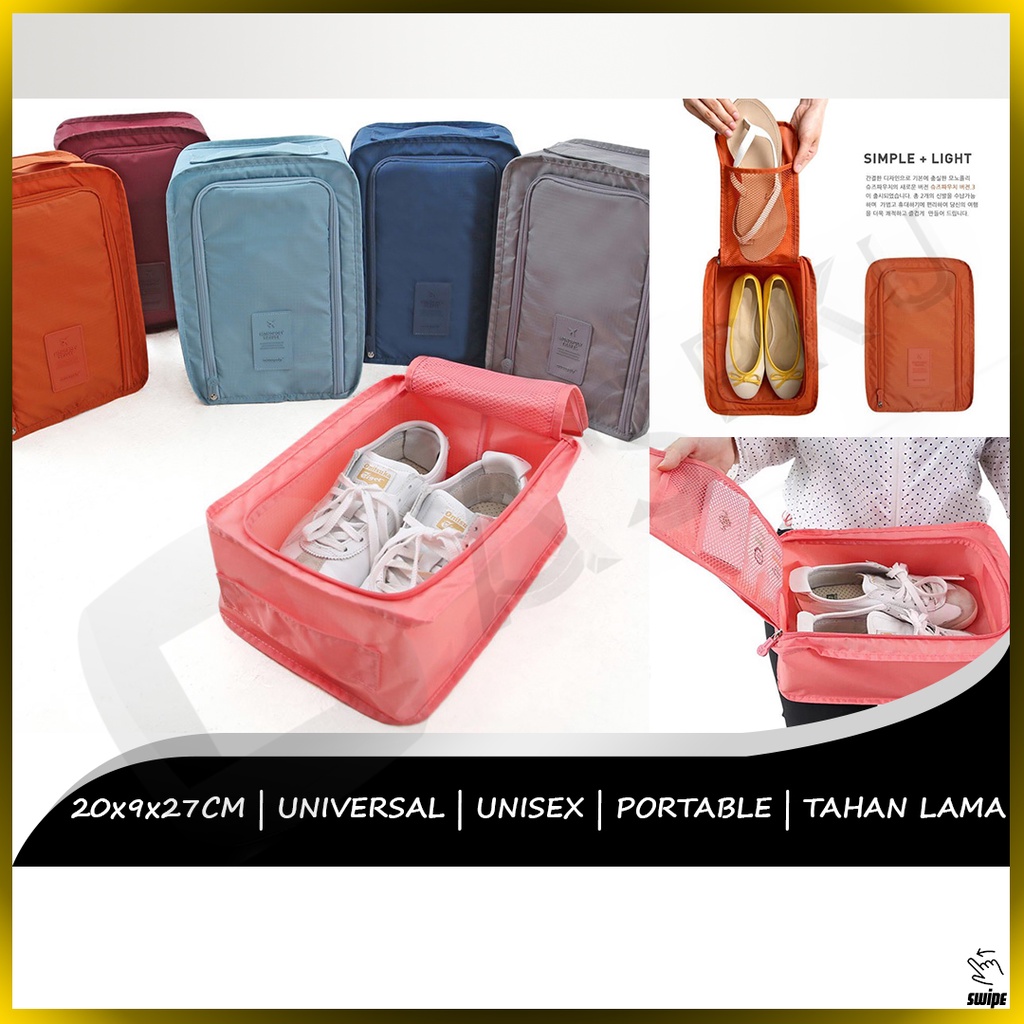 Jual Tas Sepatu Tempat Penyimpanan Kotak Box Sepatu Sandal Bepergian ...